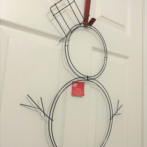 23” X 18” Snowman Shaped Metal Wreath Form Wire Frame for Winter ...