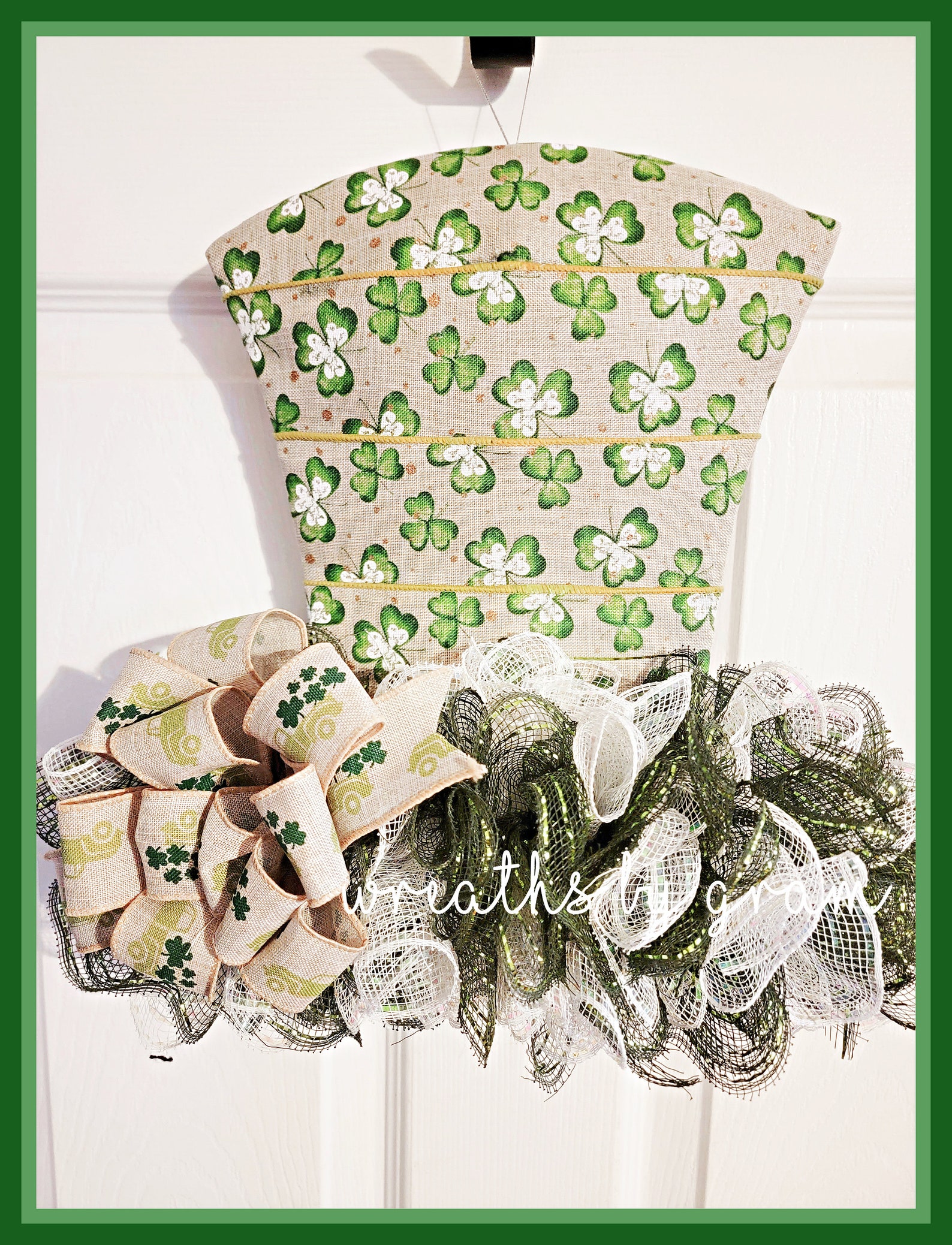 St Patricks Day Irish Wreath Front Door St Patrick's Day Decor Saint ...