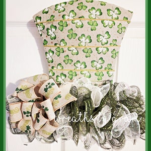 St Patricks Day Irish Wreath Front Door St Patrick's Day Decor Saint ...