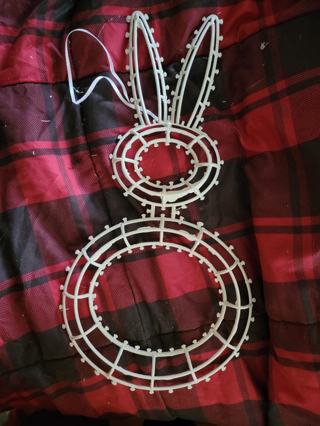 Bunny Shaped Plastic Wreath Form Easter Decoration Frame DIY Wreath ...