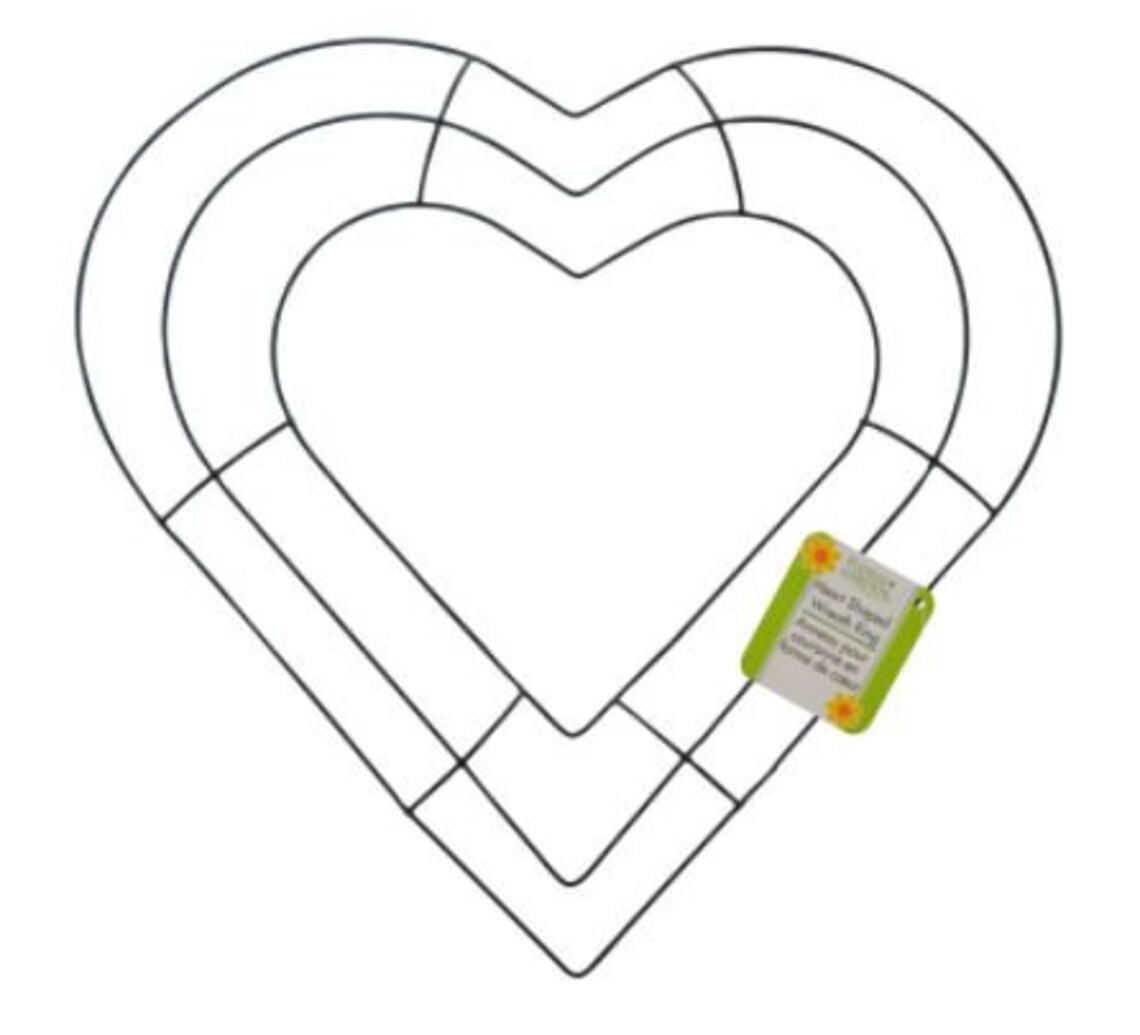 12x13 Heart Wire Wreath Form DIY Wreaths DIY Heart - Etsy