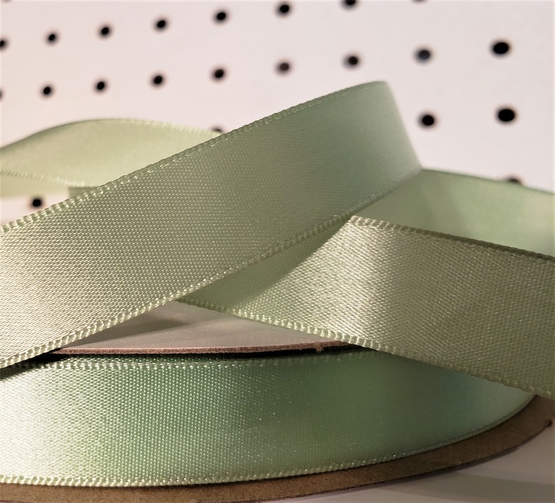 5/8 X 10 Yds Mint Green Satin Ribbon DIY Wedding Decor - Etsy