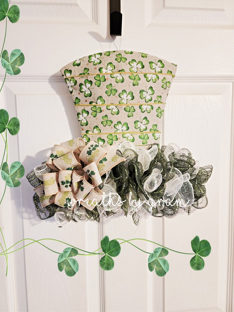St Patricks Day Irish Wreath Front Door St Patrick's Day Decor Saint ...