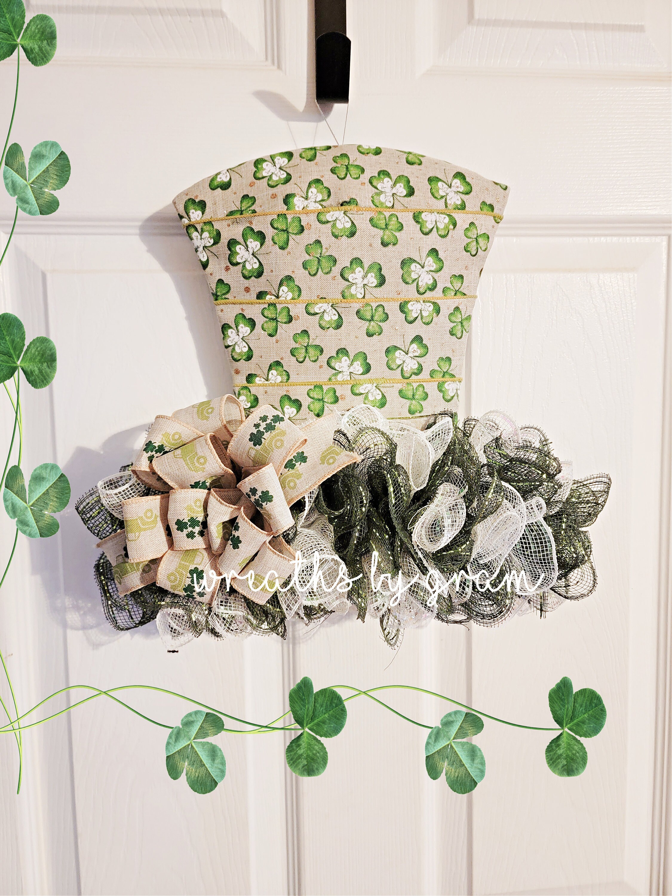 St Patricks Day Irish Wreath Front Door St Patrick's Day Decor Saint ...