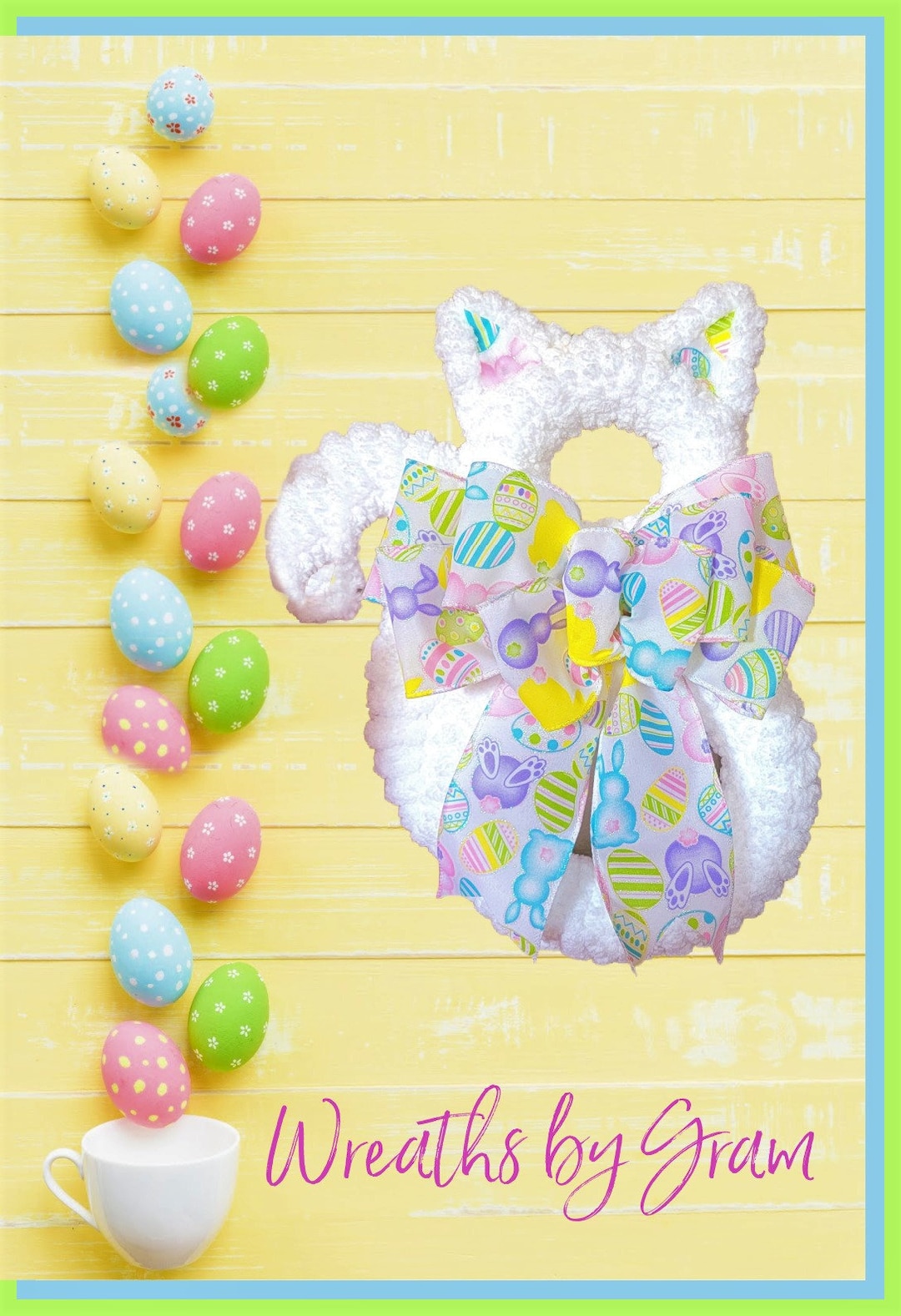 Cat Spring Wreaths for Front Door Easter Cat Door Hanger Cat Lover Gift ...