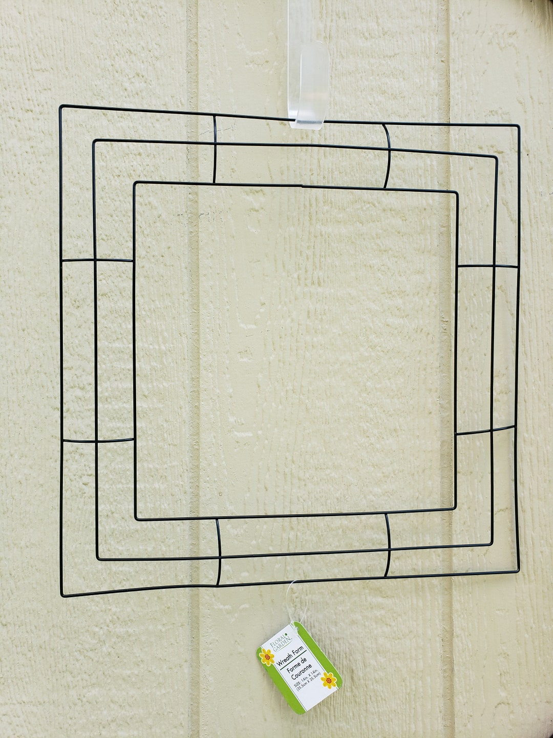 14 Inch Square Wire Wreath Form Metal Wreath Frame DIY Wreath Deco Mesh ...