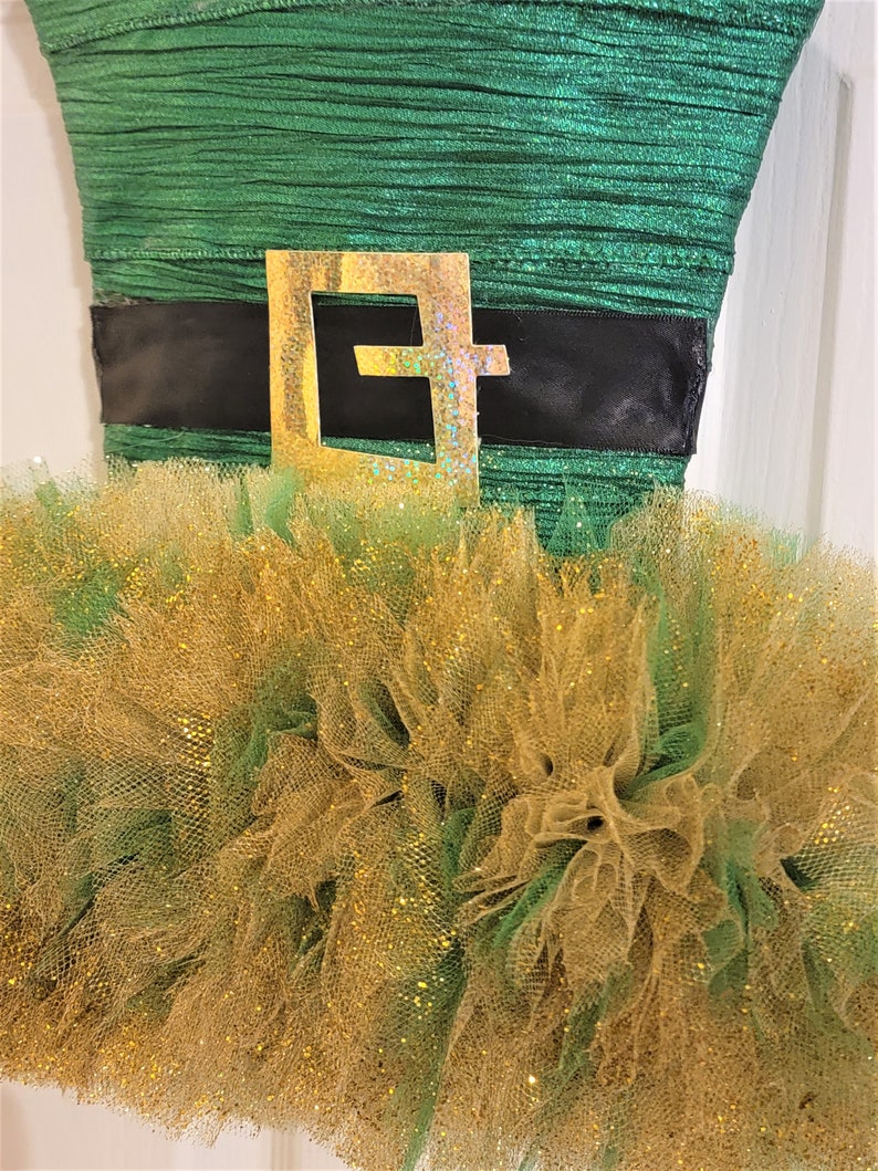 St Patricks Day Wreath Leprechaun Hat Irish Decor Saint Paddys ...
