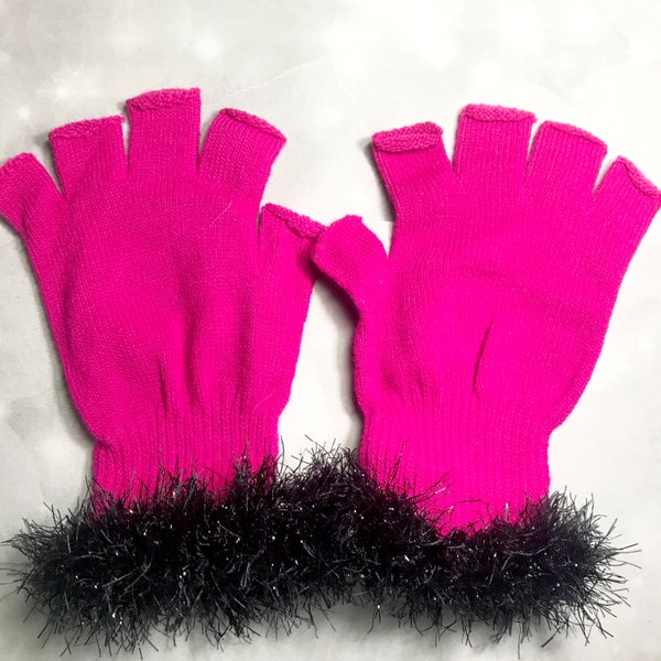 Hot Pink Gloves - Etsy