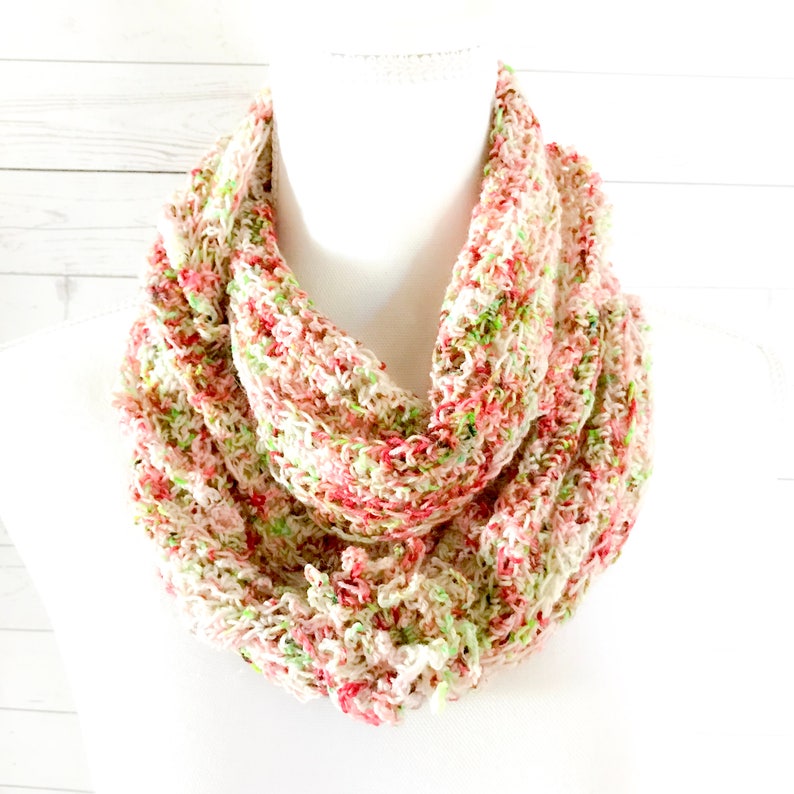 Cowls Infinity Scarf Multi Color Crochet Cowl Merino Wool - Etsy