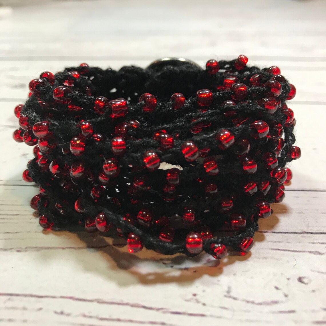 Halloween Beaded Bracelet Cuff Bracelets Hand Beaded - Etsy