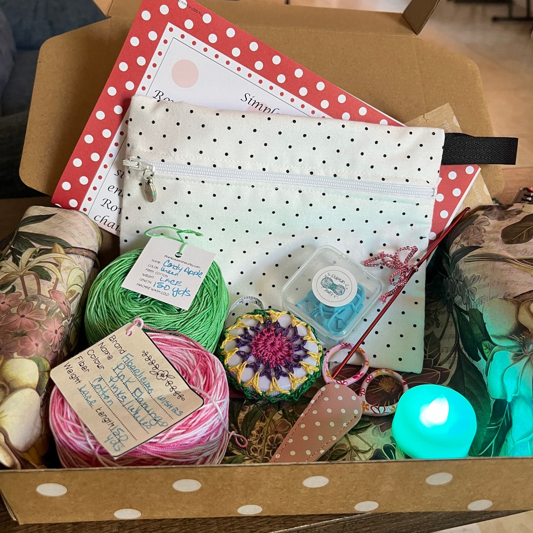 Crochet Gift Set - Crochet Gift Box - Hand Dyed Thread Gift Box ...