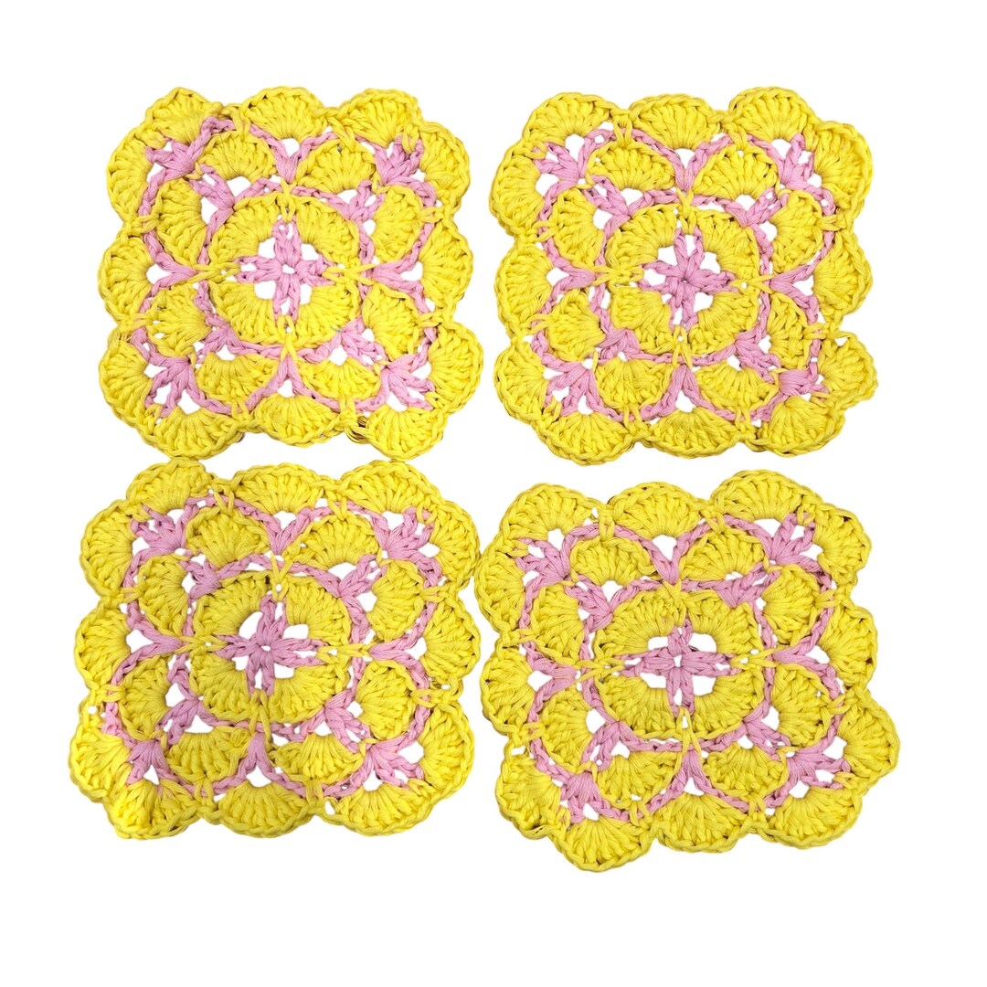 Coasters - Granny Square Coasters - Drink Coasters - Round Coasters ...