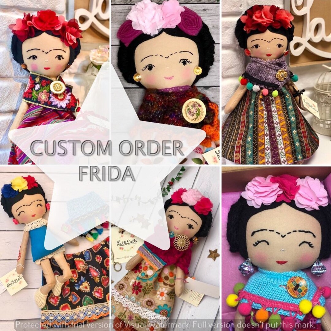 Custom Order Frida Doll - Etsy
