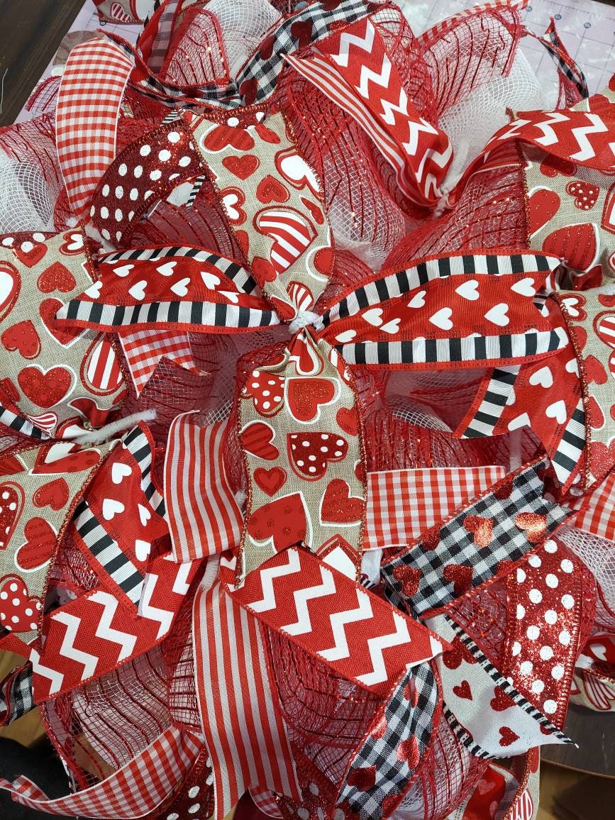 Happy Valentines Day Wreath Hearts Wreath - Etsy