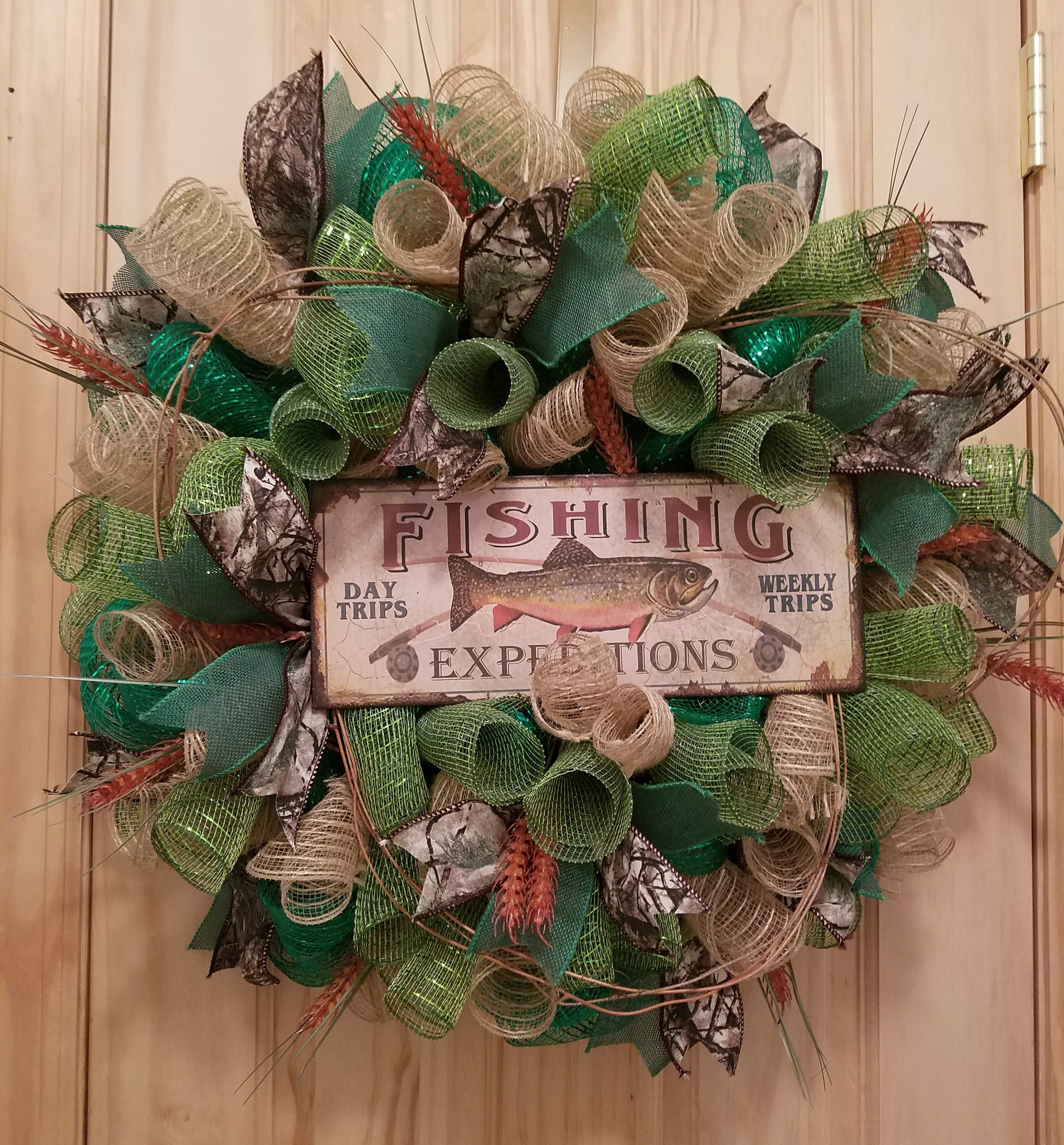 Fishing Wreath Father's Day Wreath Angler Wreath | Etsy
