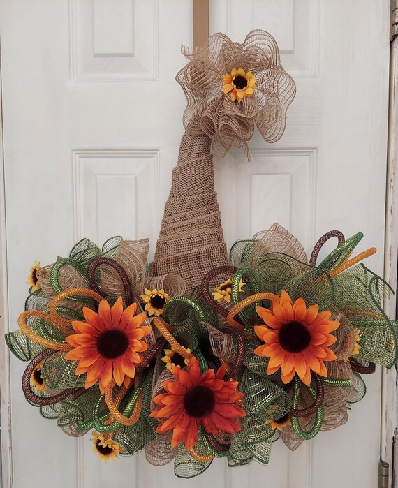 Fall Sunflower Hat Wreath - Etsy
