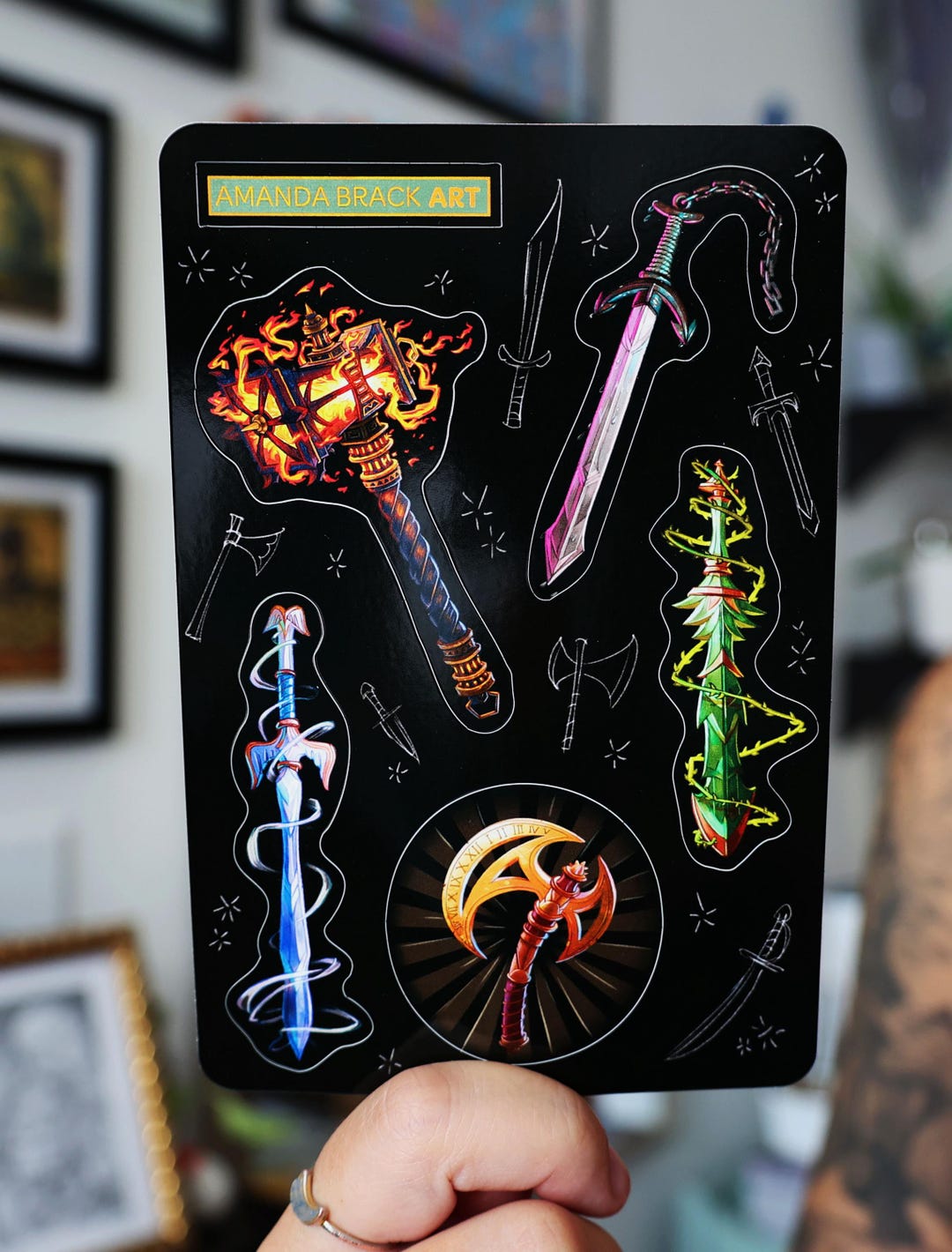 Enchanted Weapons Sticker Sheet - Etsy