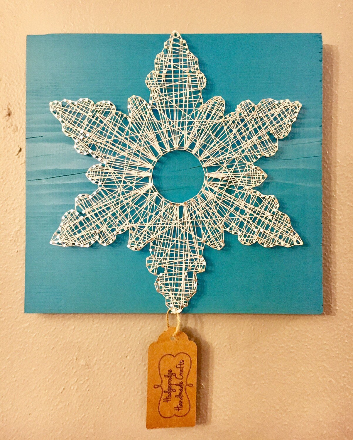 String Art / Nail and String Art / Snowflake / Winter / Home | Etsy