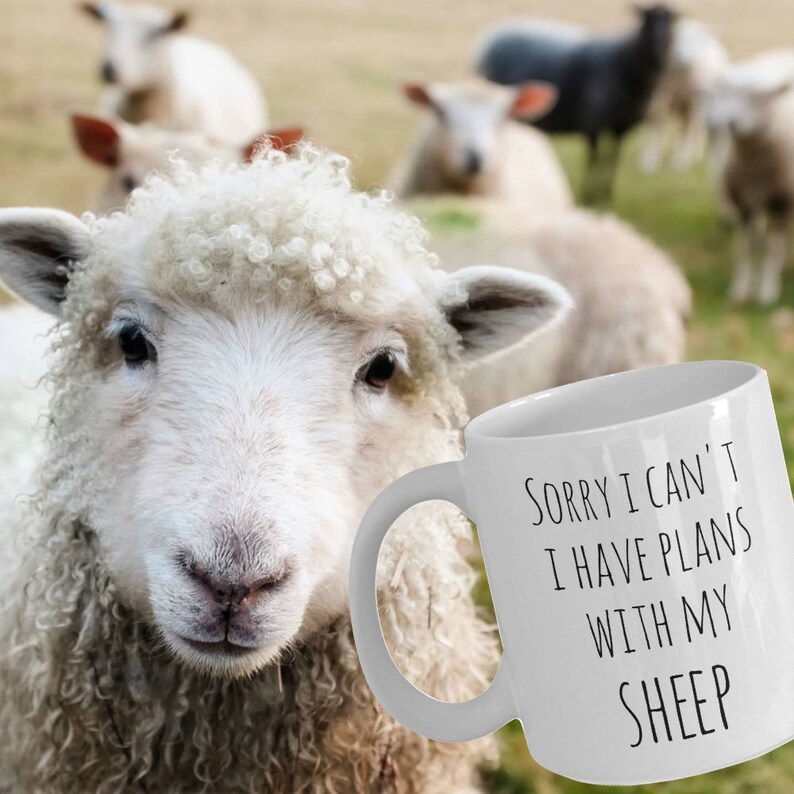 Sheep Mug Sorry I Can't I Have Plans With My Sheep Coffee - Etsy