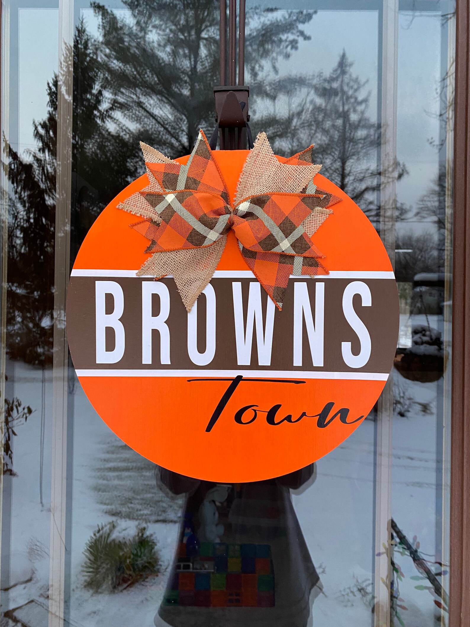 Cleveland Browns Door Hanger/ Cleveland Browns Fan Decor/ Ohio Decor ...