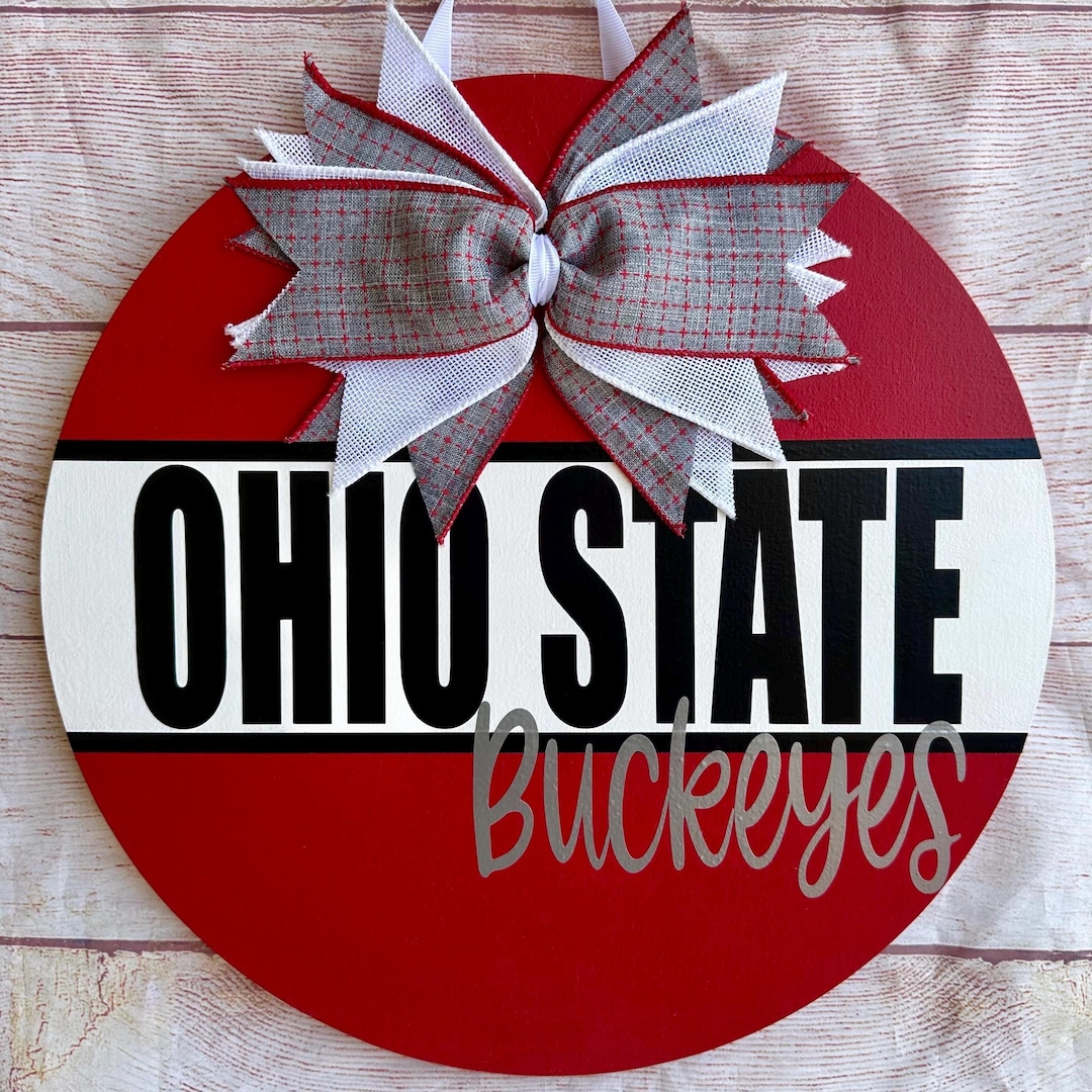 Ohio State Buckeyes Door Hanger/ohio State Fan Gifts/ohio State Decor ...