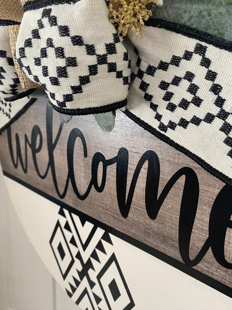 Boho Door Hanger/ Year Round Door Hanger/ Welcome Door Hanger/ Western ...