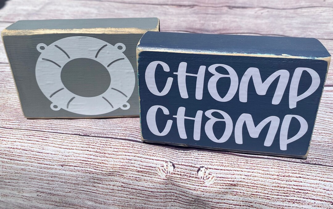 Chomp Chomp Shark Sign/ Kids Shark Bathroom Signs/ Shark Themed Decor ...
