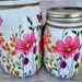 Decoupage Mason Jars/wildflowers and Butterflies/decoupaged Jars/mother ...