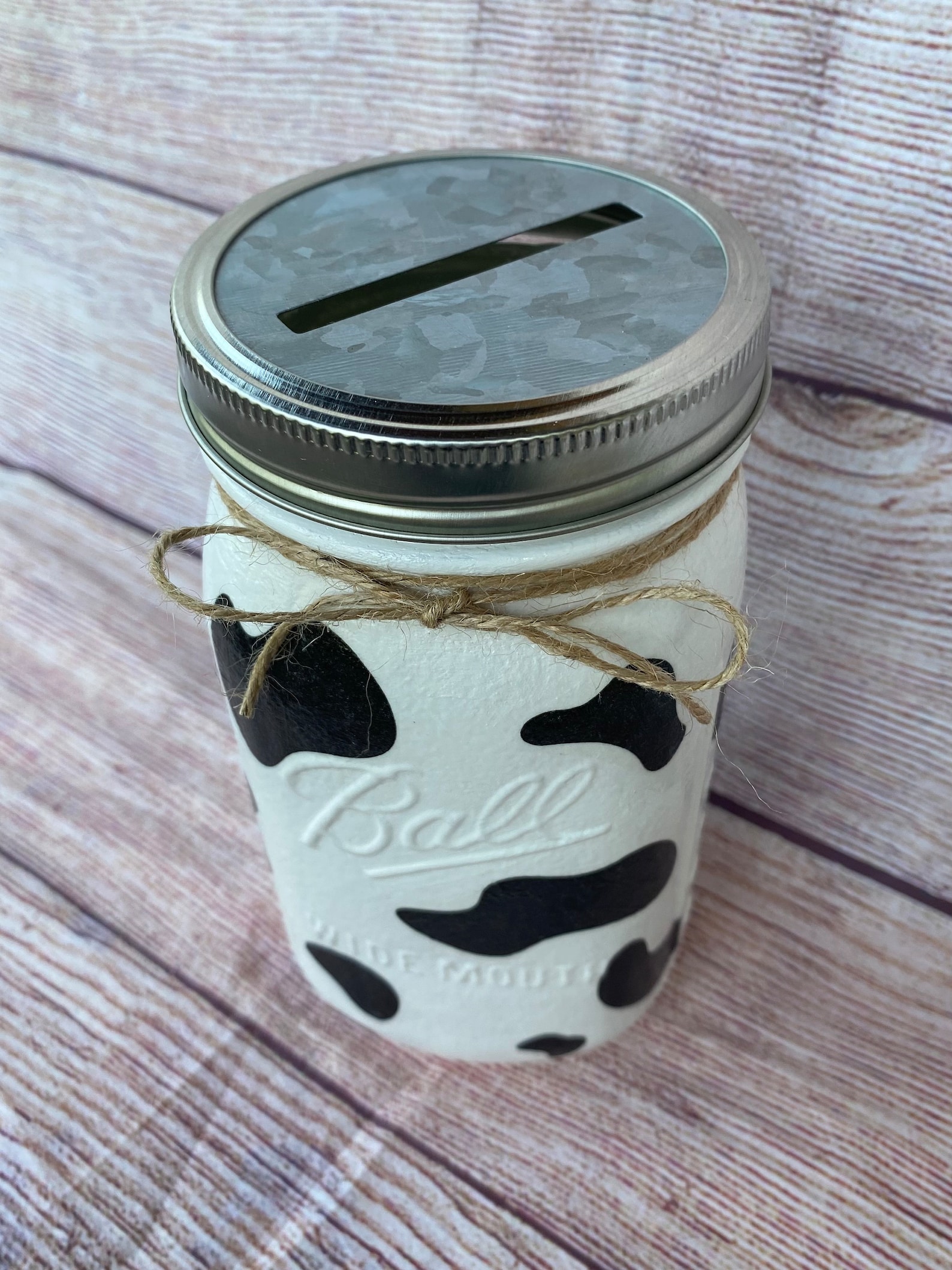 Cow Print Mason Jars/black Cow Brown Cow Decor/farm Themed Birthday ...