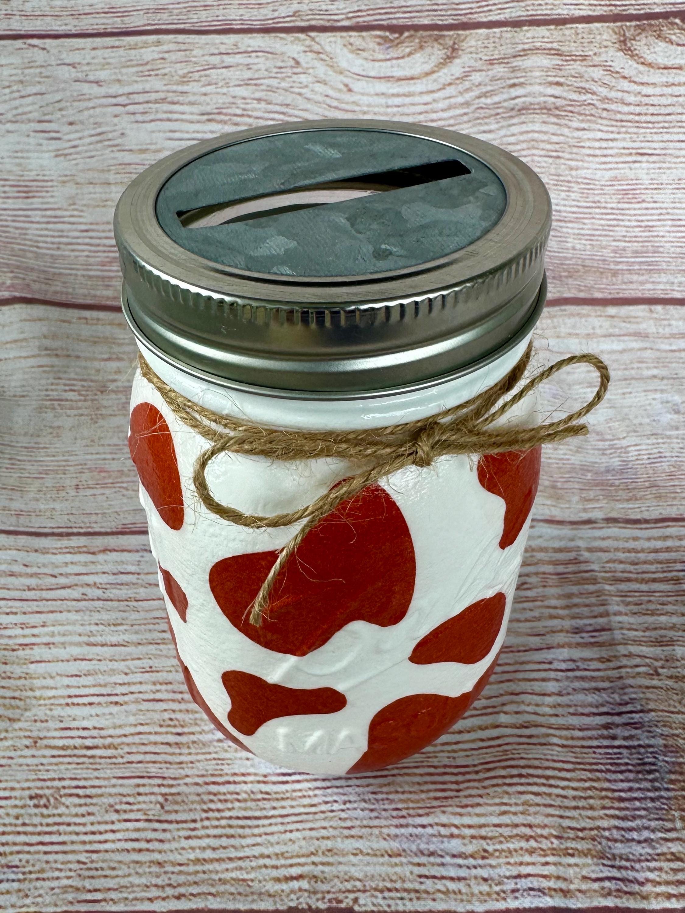 Cow Print Mason Jars/black Cow Brown Cow Decor/ Farm Themed Birthday ...