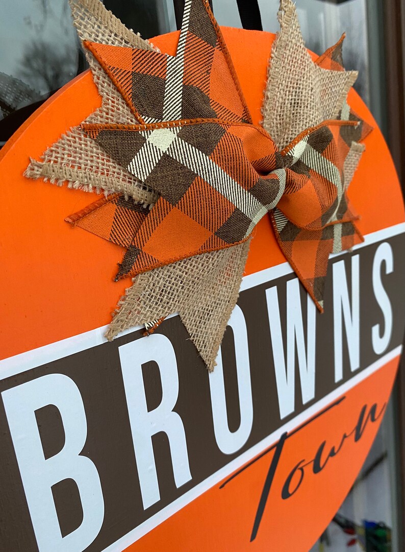 Cleveland Browns Door Hanger/ Cleveland Browns Fan Decor/ Ohio Decor ...