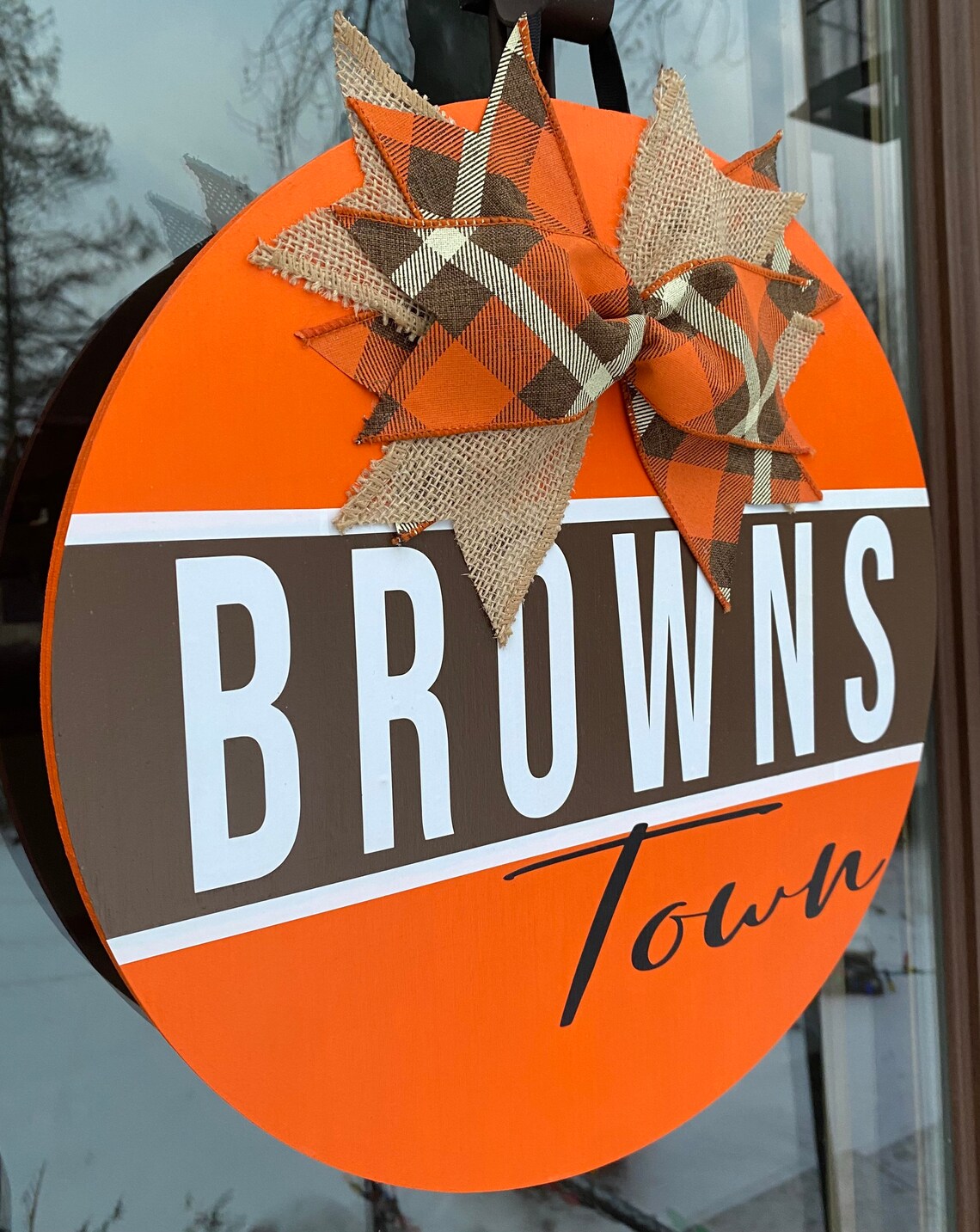 Cleveland Browns Door Hanger/ Cleveland Browns Fan Decor/ Ohio Decor ...