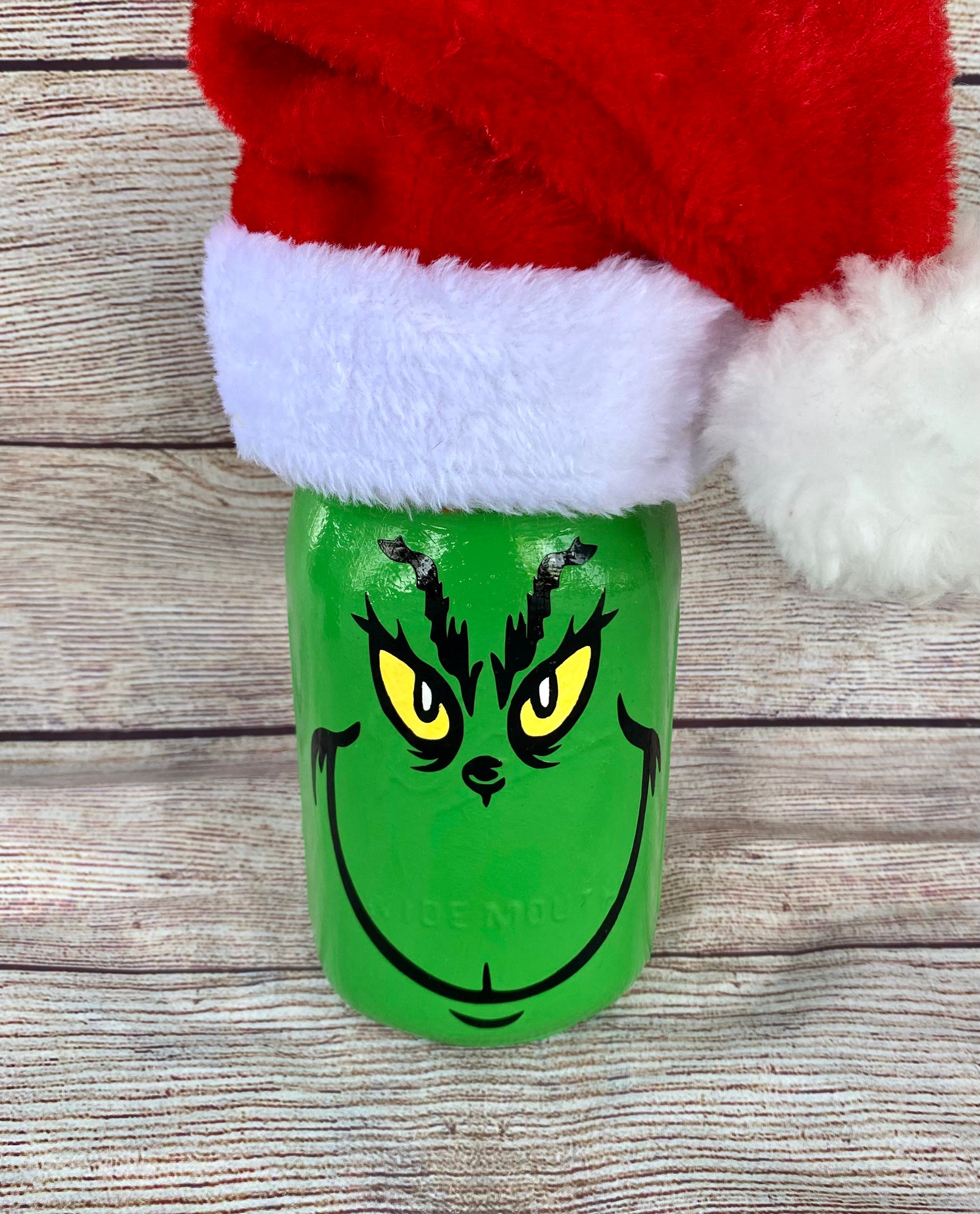 Christmas Mason Jars/handmade Christmas Decor/the Grinch/grinch Mason ...