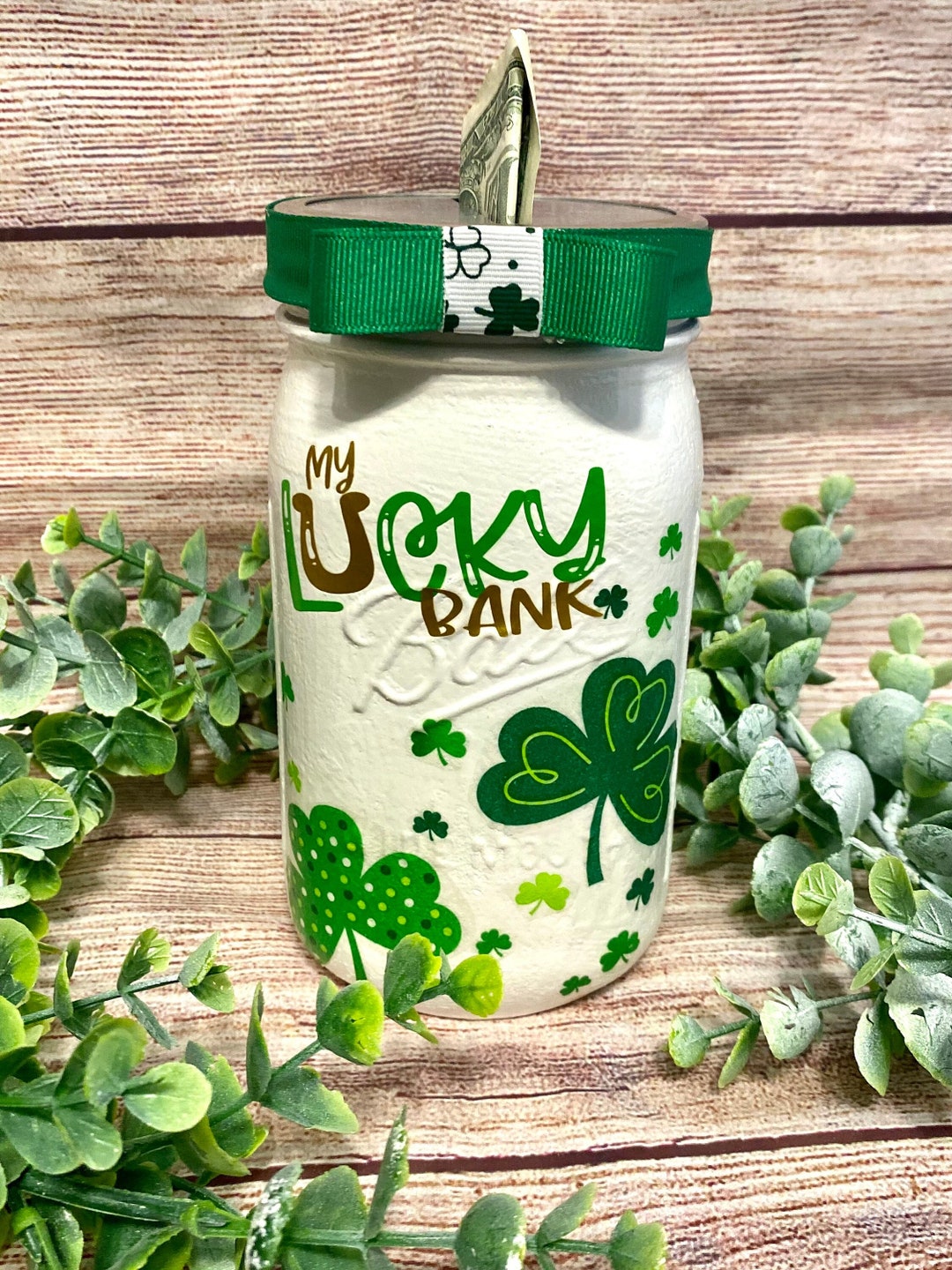 Saint Patrick’s Day Mason Jar| St Patty’s Day Home Decor| Decoupage ...