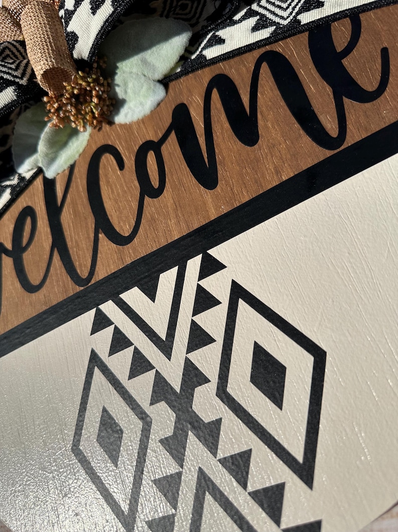 Boho Door Hanger/ Year Round Door Hanger/ Welcome Door Hanger/ Western ...