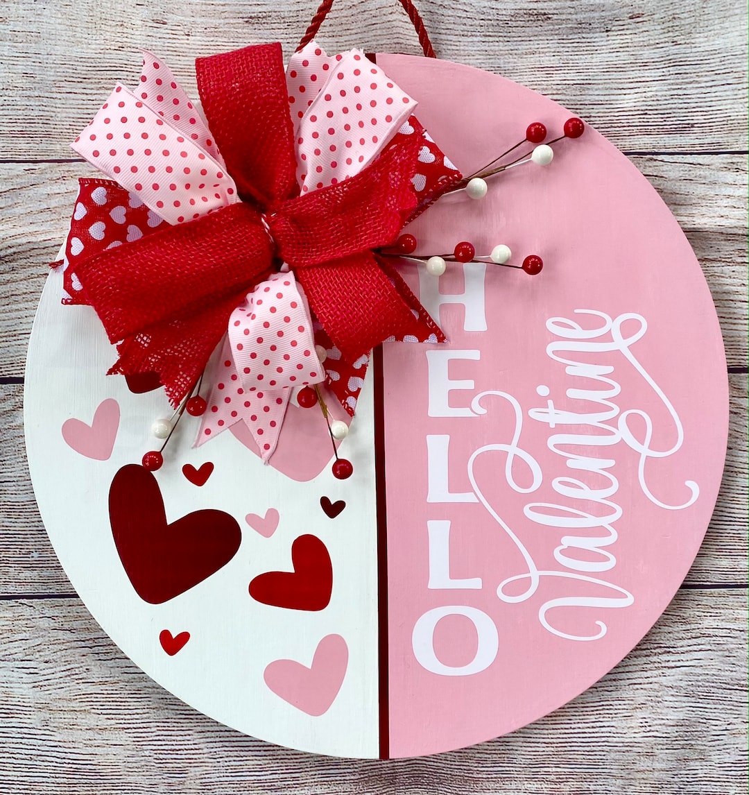 Valentine's Day Door Hanger/valentine's Day Door Decor/valentine's Gift ...