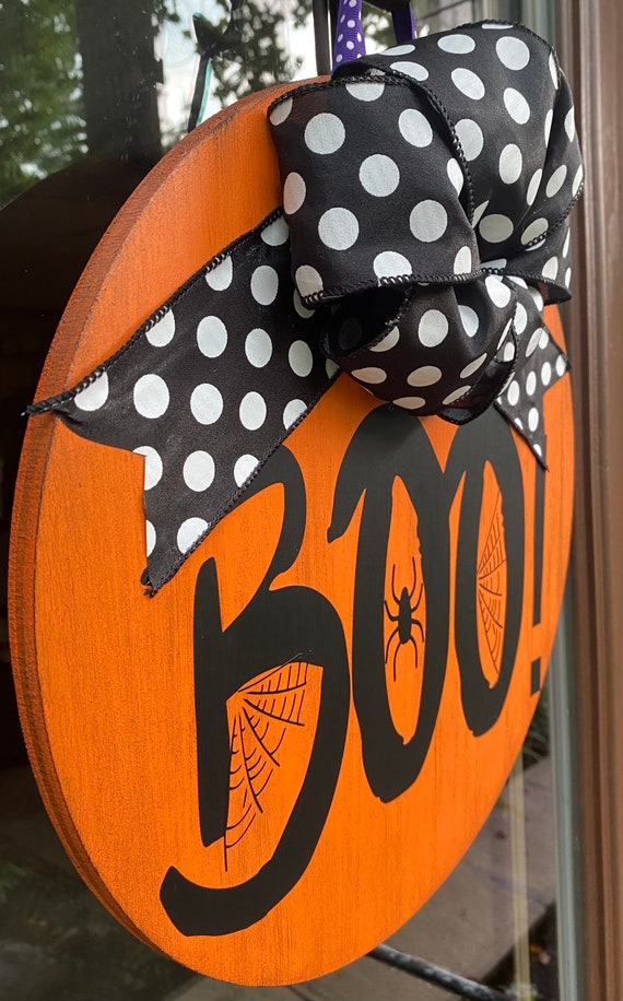 halloween door sign Boo door hanger halloween sign boo door sign ...