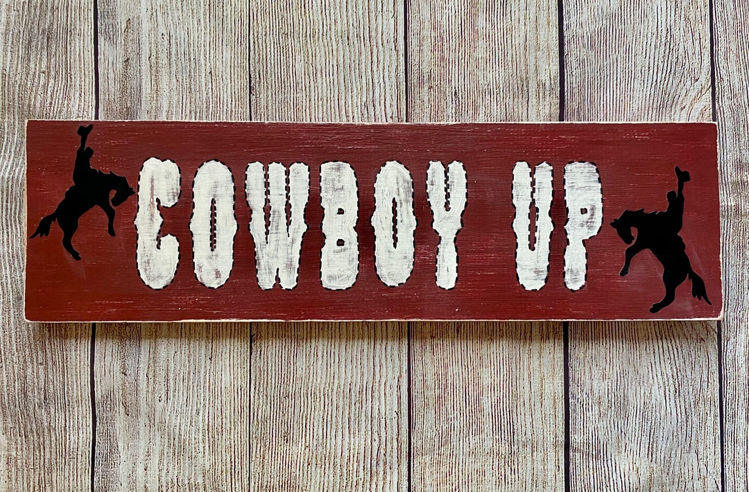 Cowboy up Decor Sign/ Boys Cowboy Bedroom/ Western Bedroom/ Wild West ...