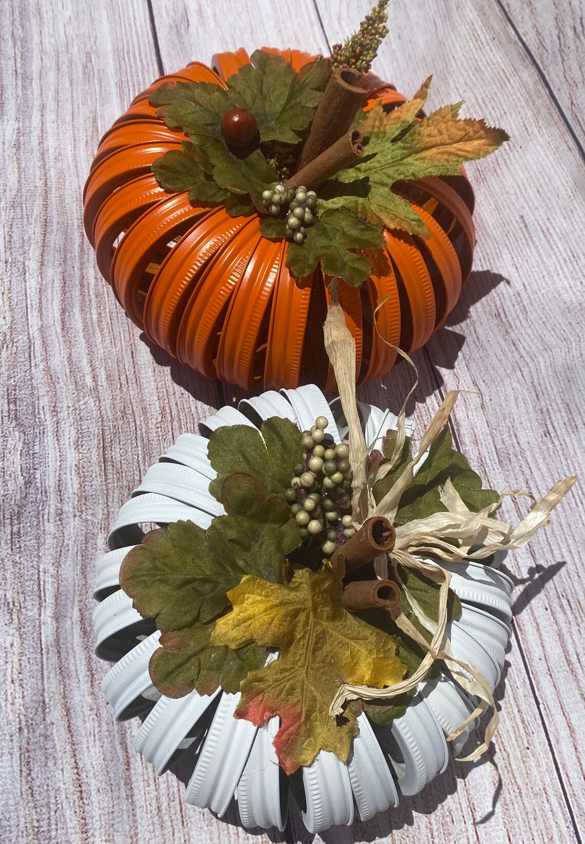 Mason Jar Lid Pumpkins//fall Pumpkin Shelf Decor//pumpkin Decor//autumn ...