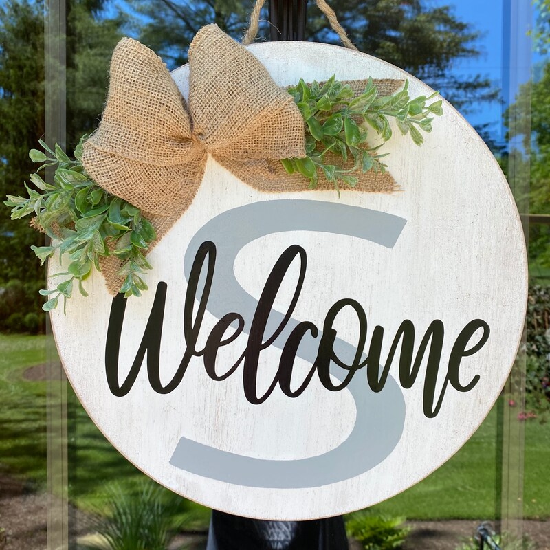 Burlap Welcome Sign - Etsy