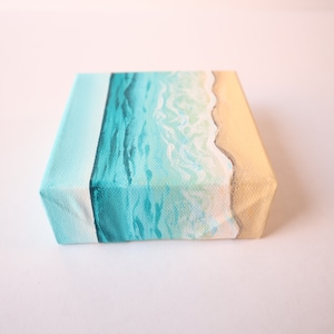 Mini Seascape Painting, Coastal Art, Beach Art, Ocean Wall Art, Small ...