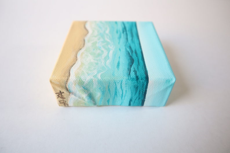 Mini Seascape Painting Coastal Art Beach Art Ocean Wall - Etsy