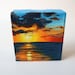 Mini Sunset Seascape Painting, Mini Sea Painting, Coastal Painting ...