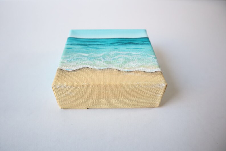 Mini Seascape Painting Coastal Art Beach Art Ocean Wall - Etsy