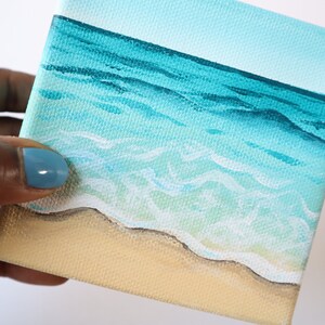 Mini Seascape Painting, Coastal Art, Beach Art, Ocean Wall Art, Small ...