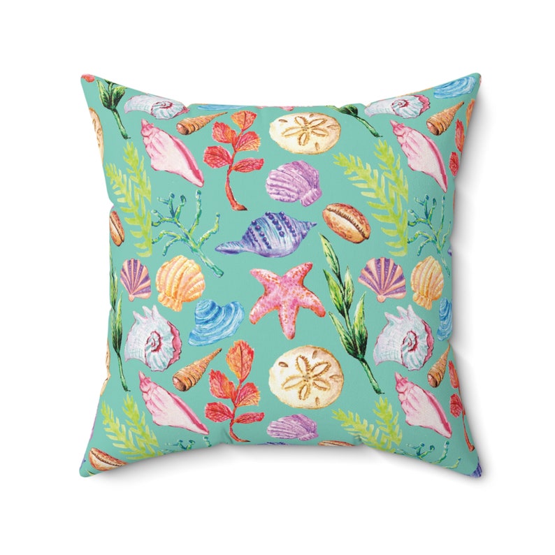 Beach Pillow, Seashell, Ocean, Colorful, Beach, Starfish, Therapy ...