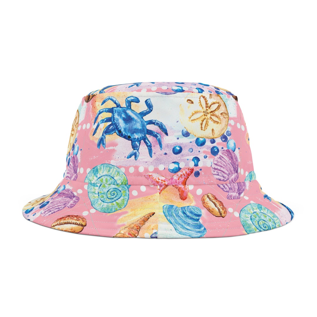 Bucket Hat, Seashell, Ocean, Colorful, Beach, Starfish, Therapy ...
