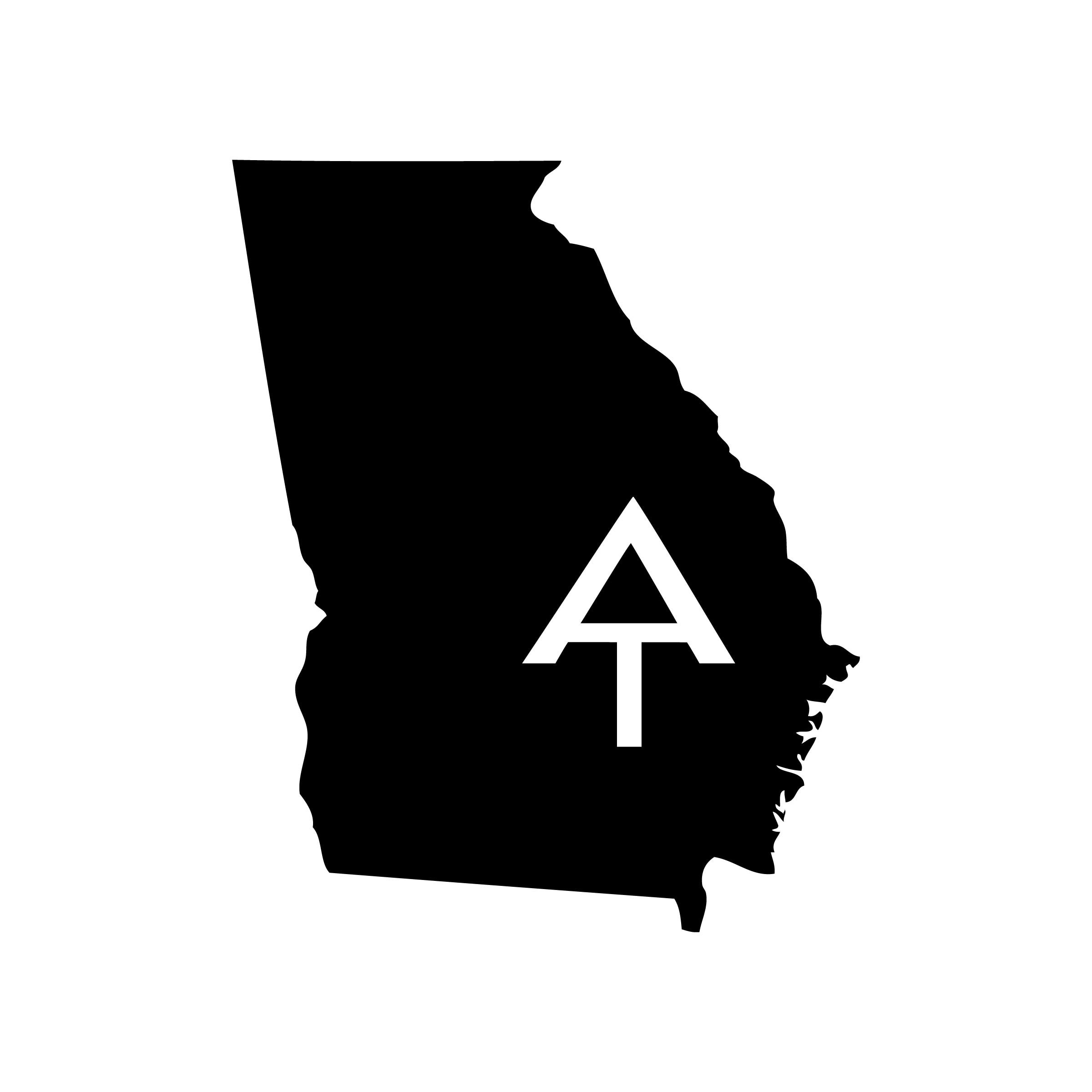 Georgia decal sticker with Appalachian trail symbol | Etsy