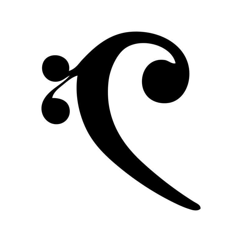 Bass Clef Decal Sticker - Etsy