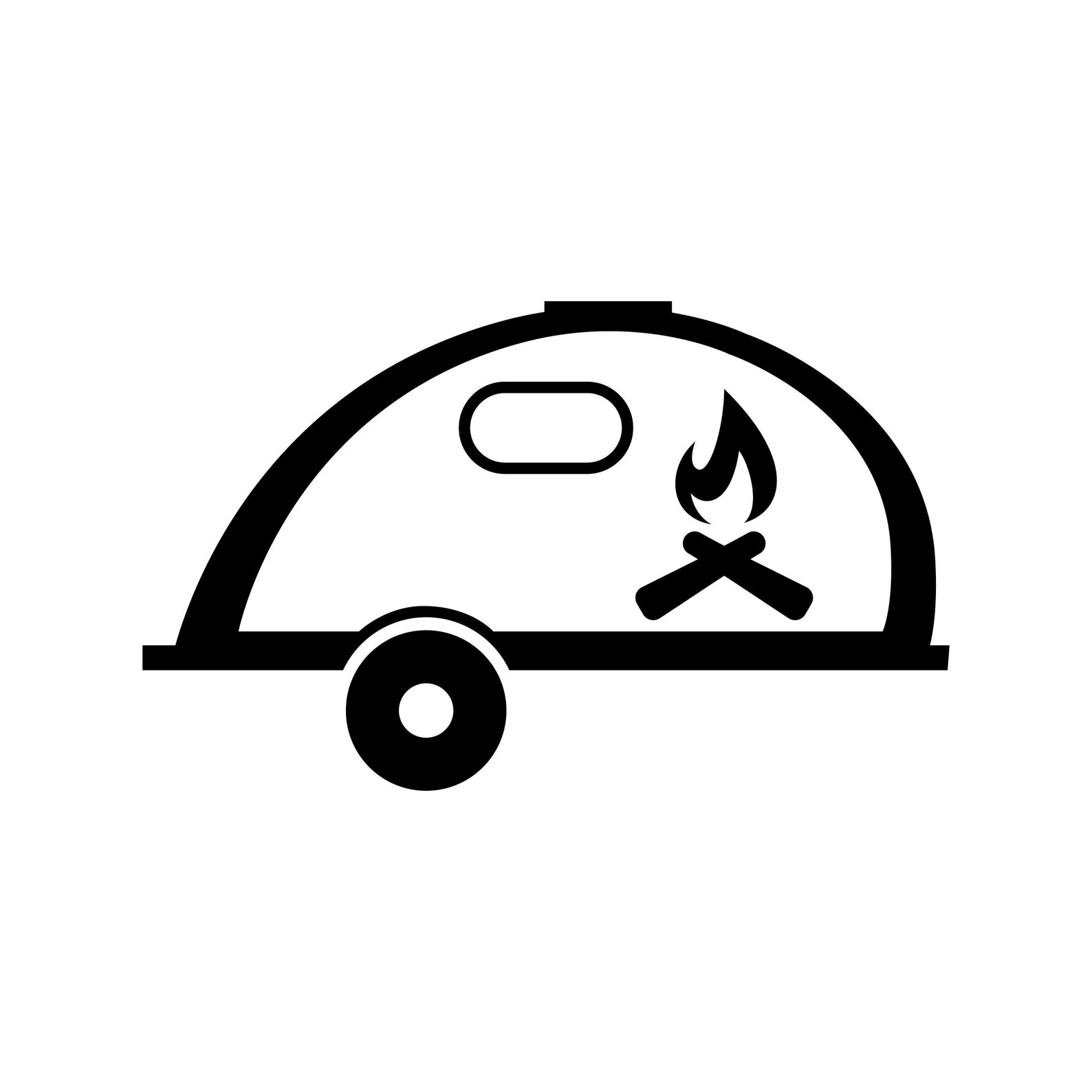 Camper With Campfire Decal Sticker RV Teardrop - Etsy